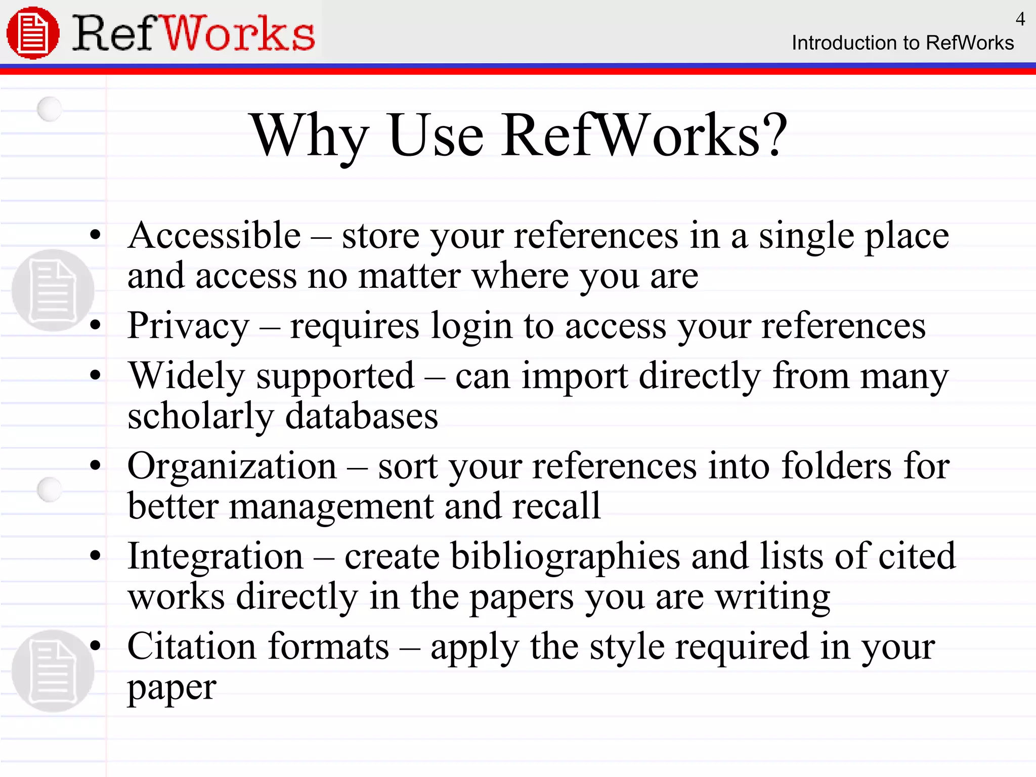 Refworks Overview | PPT