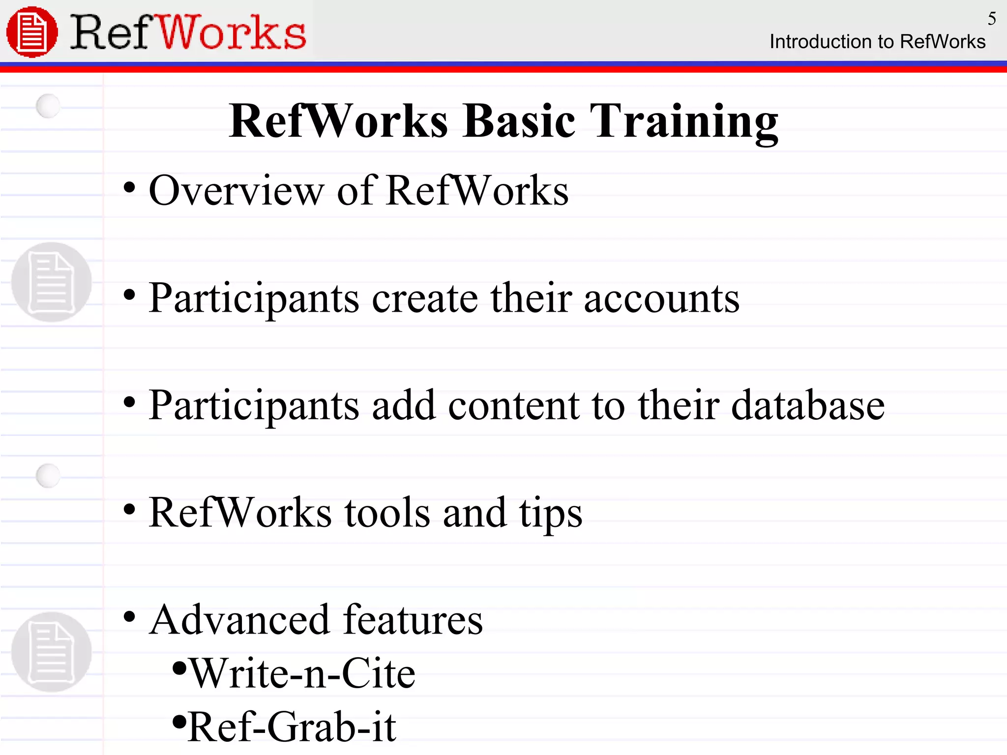 Refworks Overview | PPT