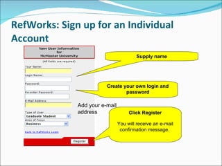 Ref Works Training Staff1 | PPT