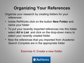 RefWorks Workshop | PPT
