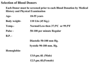 Reg. blood safety | PPT