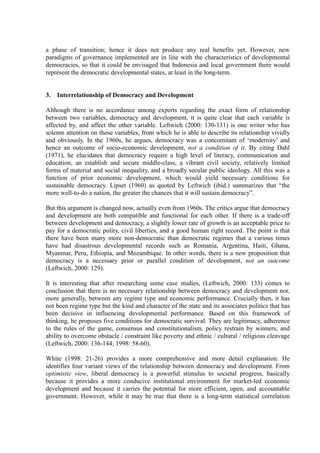 Building Democratic Developmental Regime in Indonesia | PDF