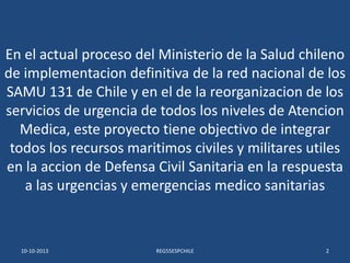 Reg1055 espchile samu maritimos de chile | PPTX