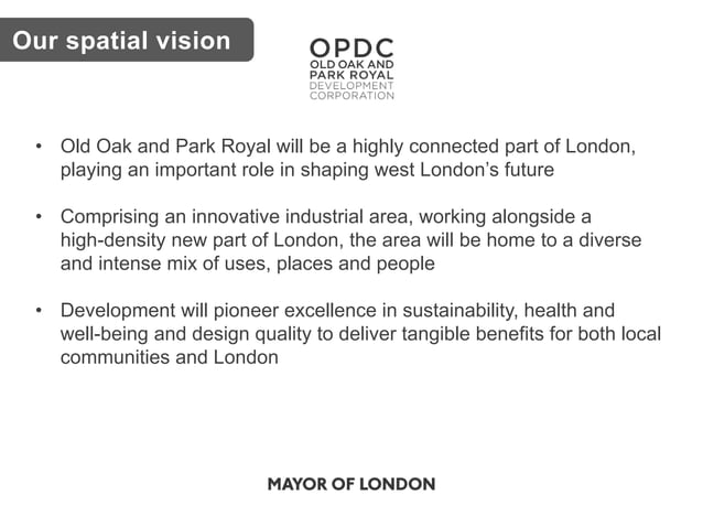 OPDC-SpatialVision-LocalPlan | PPTX | Developmental Sites | Real Estate