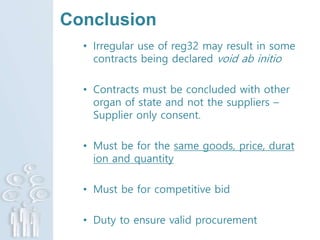 South African Municipal Supply Chain Management Regulation 32 | PPTX
