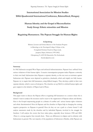 Regaining humanness - At Ipenburg | PDF | Christianity | Religion ...