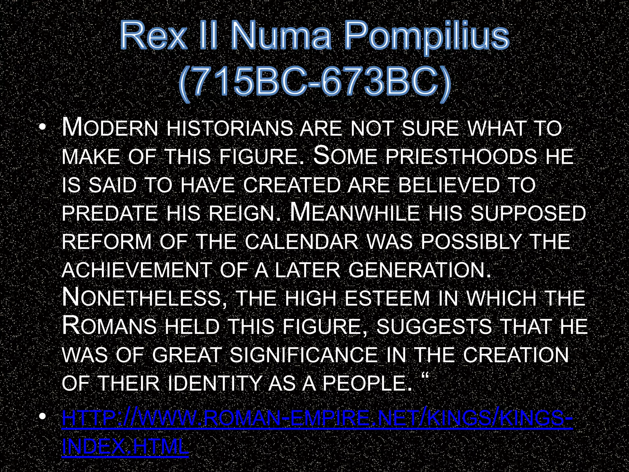 Regal Period--Roman History | PPTX