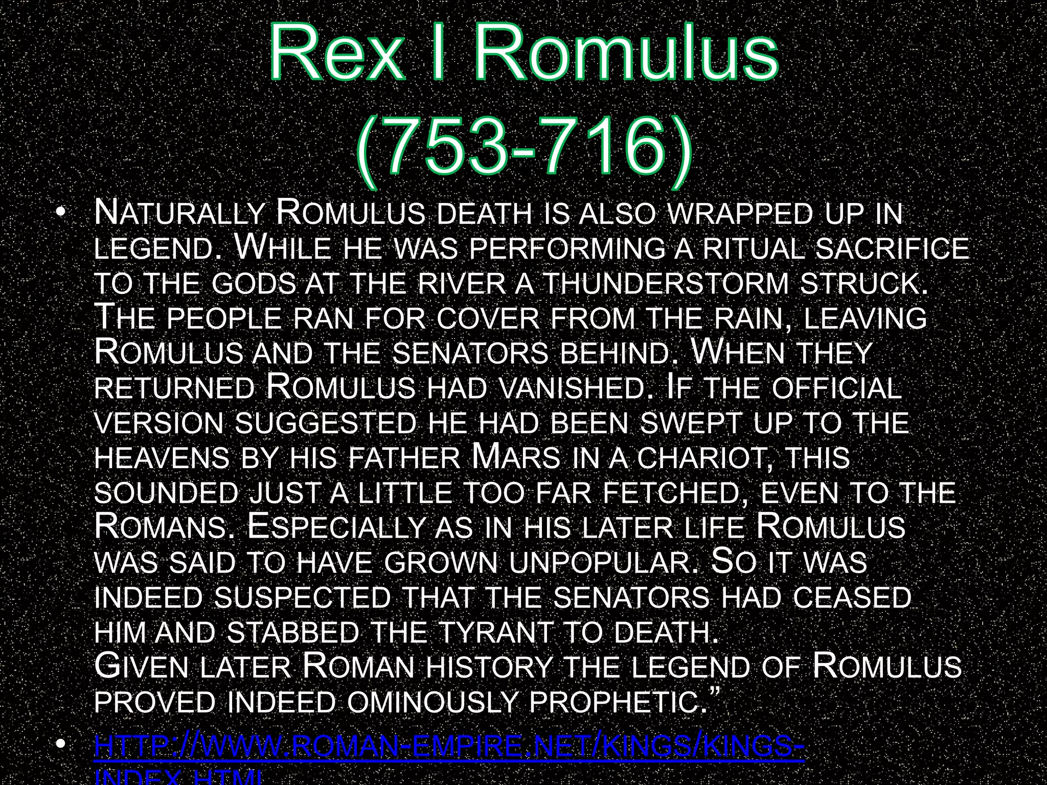 Regal Period--Roman History | PPTX