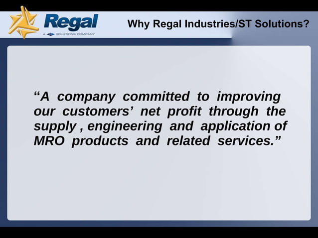 Regal - ST Solutions CSS Presentation | PPT | Logistics | Business