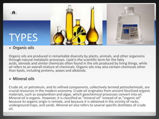 Regarding oil | PPTX