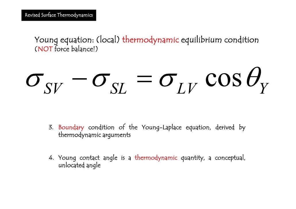 Regarding the Young equation