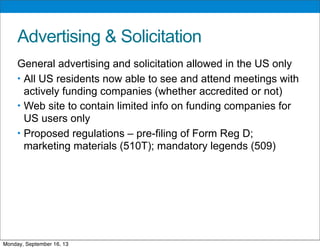 New Rules on General Solicitation | PDF