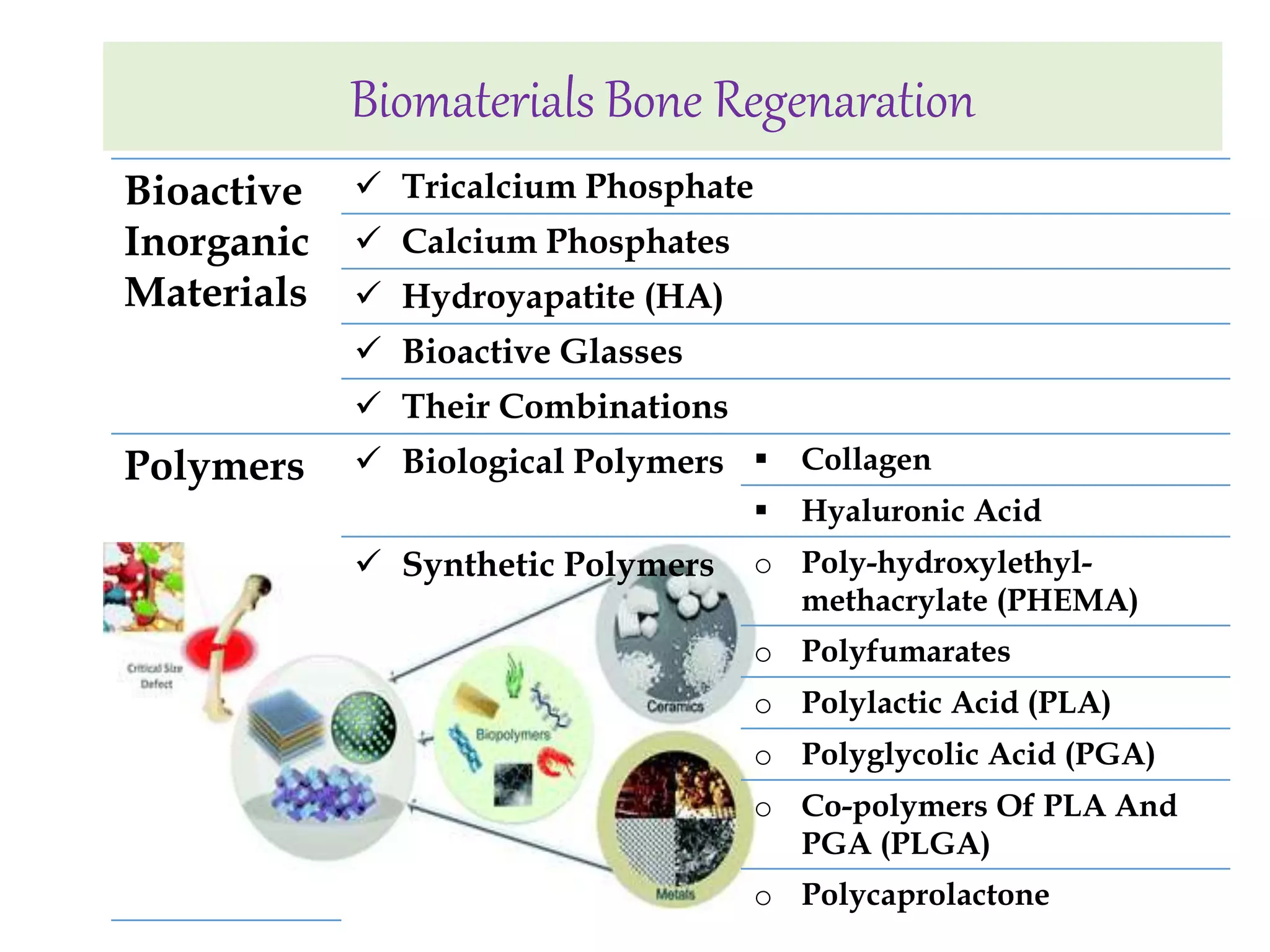 Biomaterials in Bone Regeneration | PPTX