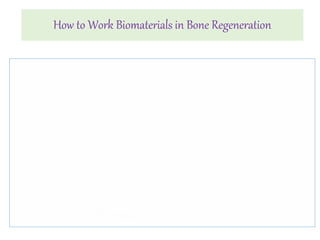 Biomaterials in Bone Regeneration | PPTX