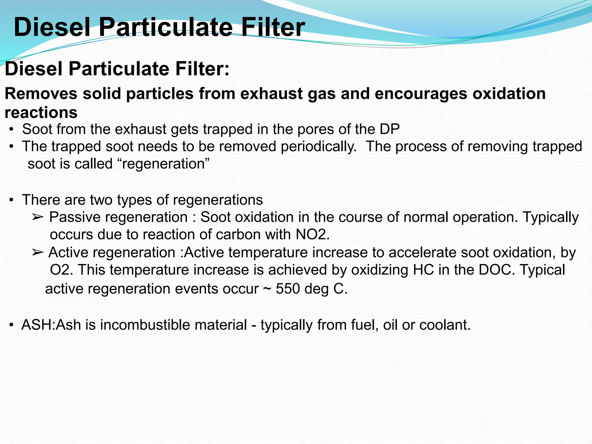 Regeneration of Diesel Particulate Filter in Automobile | PPT