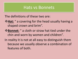 Regency Era Womens hats by Anna Vienna | PPT