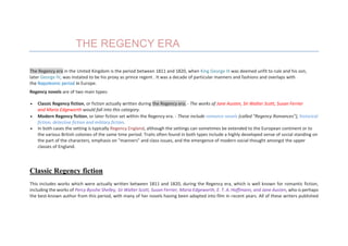 REGENCY LITERATURE by Melissari & Daliani.docx | Poetry | Books and ...