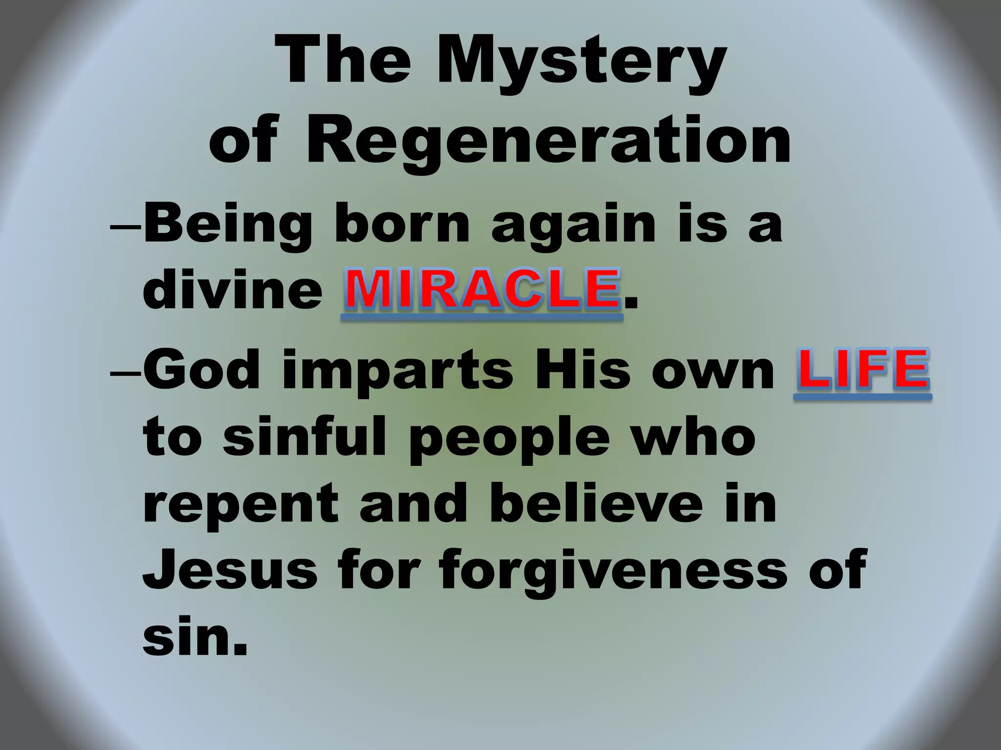 Regeneration: From Life to Death | PPTX