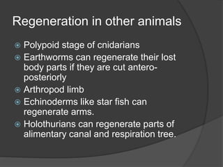 Regeneration in animals | PPSX