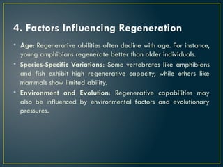 Regeneration in vertebrates - Dr.M.Jothimuniyandi | PPTX