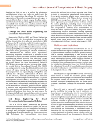 Regenerative Medicine and Tissue Engineering in Plastic Surgery | PDF