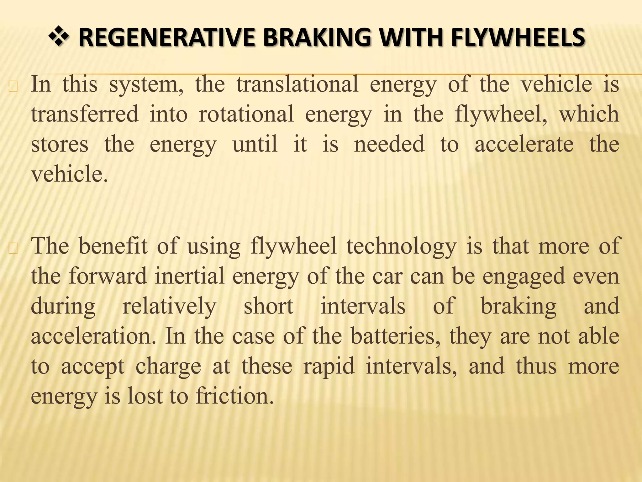 Regenerative braking system | PPTX | Green Vehicles | Auto Type