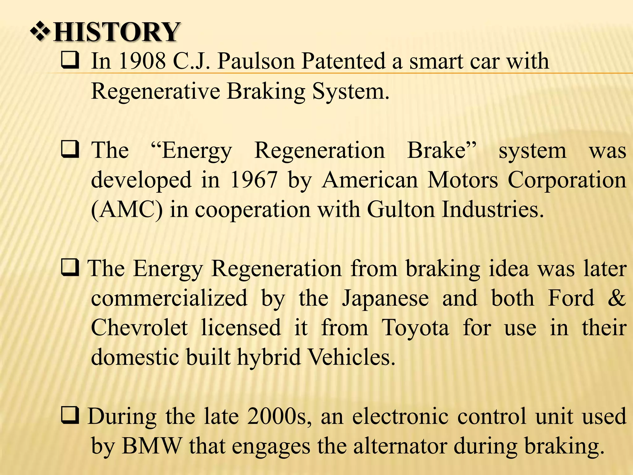 Regenerative braking system | PPTX