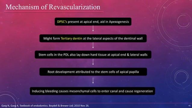 Regenerative Endodontics | PPTX | Dental Health | Diseases and Conditions