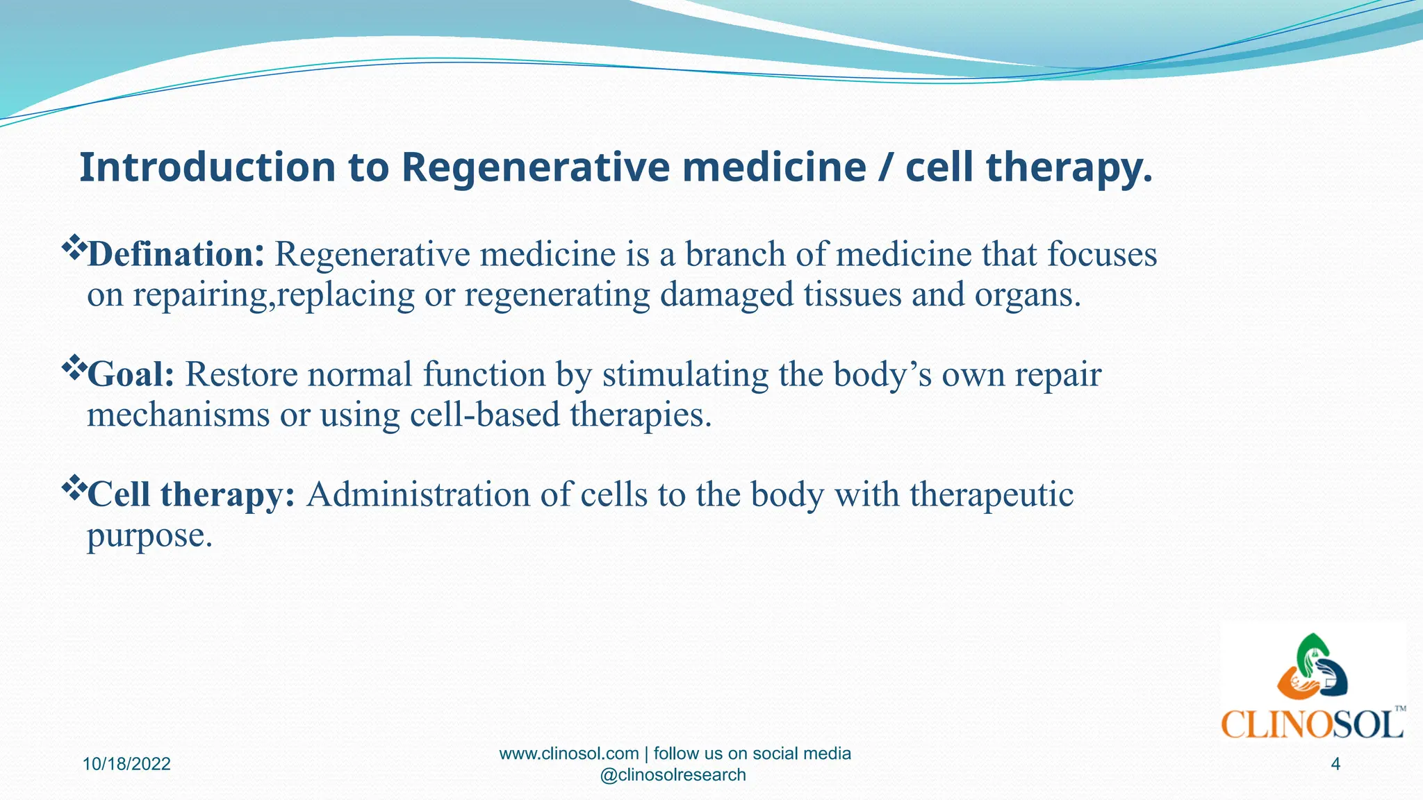 Regenerative Medicine and Stem Cell Therapy: Unlocking the Body's ...