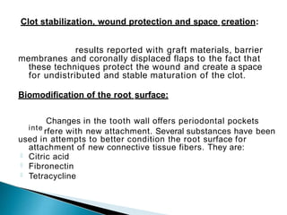 REGENERATIVE OSSEOUS SURGERY - NON BONE GRAFT | PPTX
