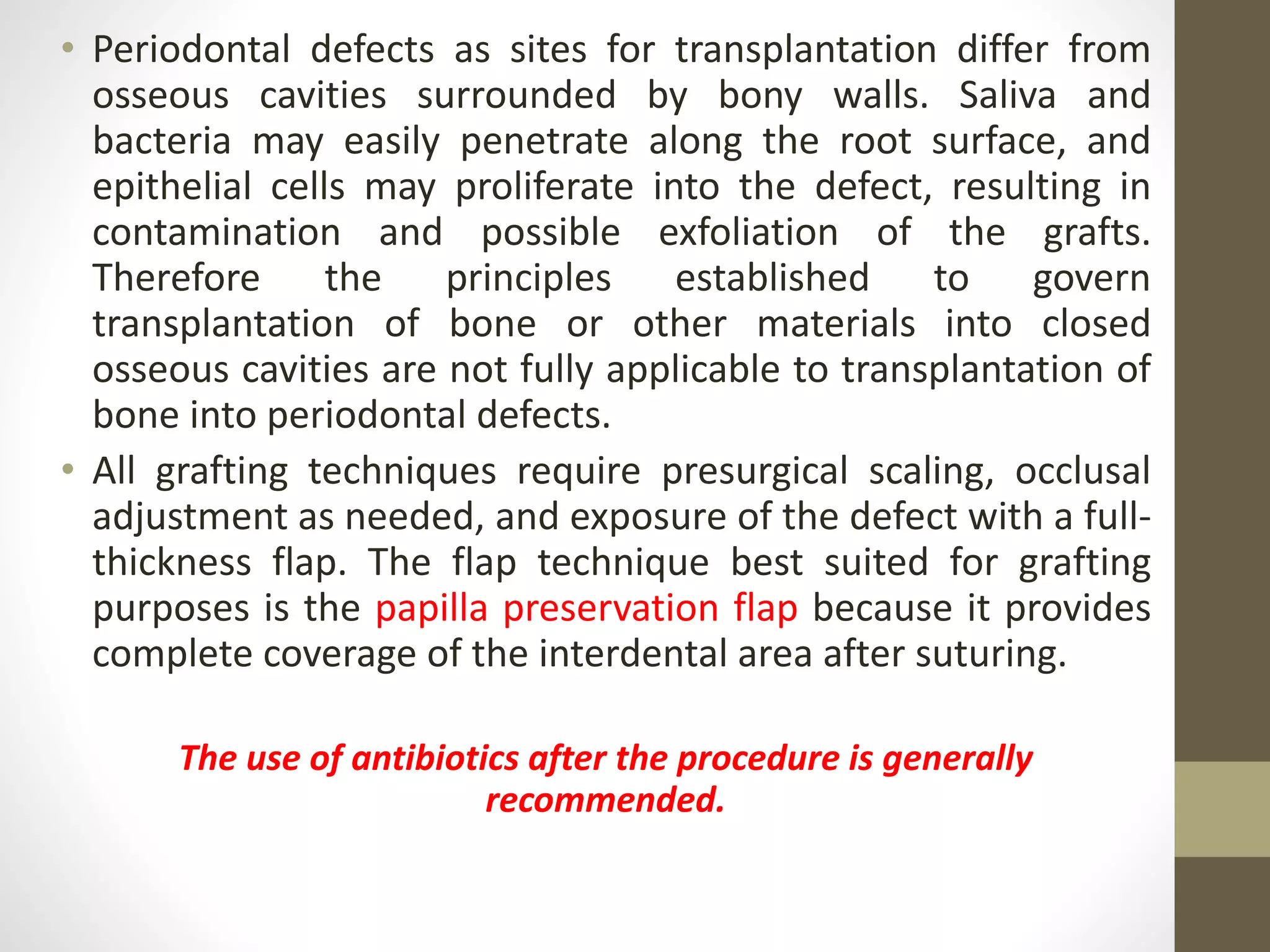 Regenerative techniques for periodontal therapy | PPTX