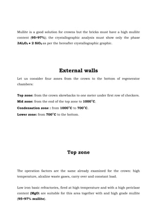Regenerator chamber refractories work construction | PDF