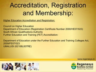 Regenesys business school, sa | PPTX