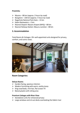 Regenta Resort Kabini – A Sanctuary by the River | PDF