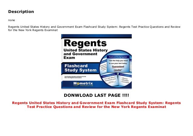 Regents United States History and Government Exam Flashcard Study ...