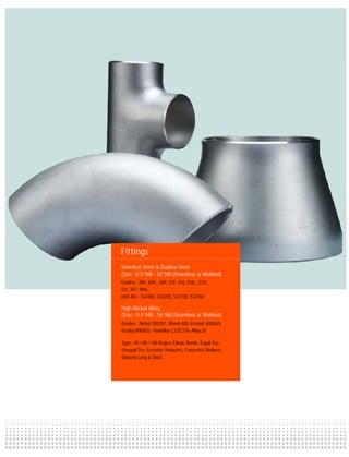 Regent Steel & Engg. Co., Mumbai, Stainless Steel Pipes | PDF