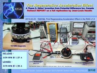 ReGenX (Regenerative Acceleration Generator) replication : FULL TESTS ...