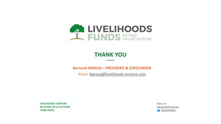 Livelihoods Impact Investment Funds: A few learnings and questions on ...