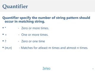 RegEx : Expressions and Parsing Examples | PPT