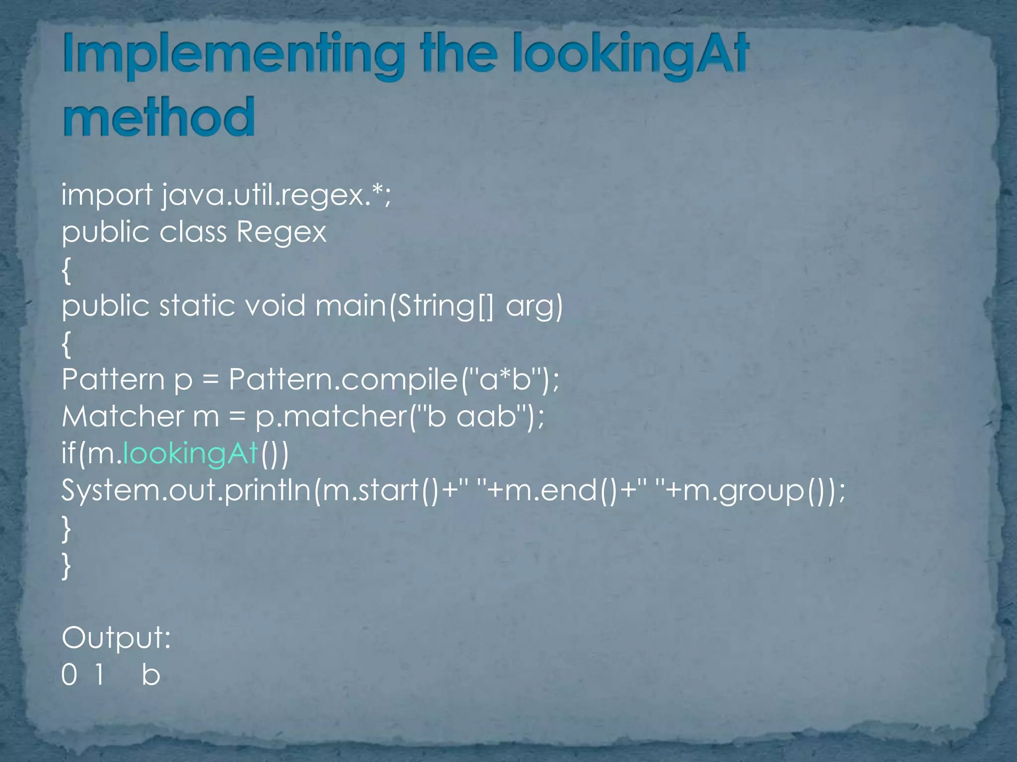 Regular Expressions in Java | PPTX