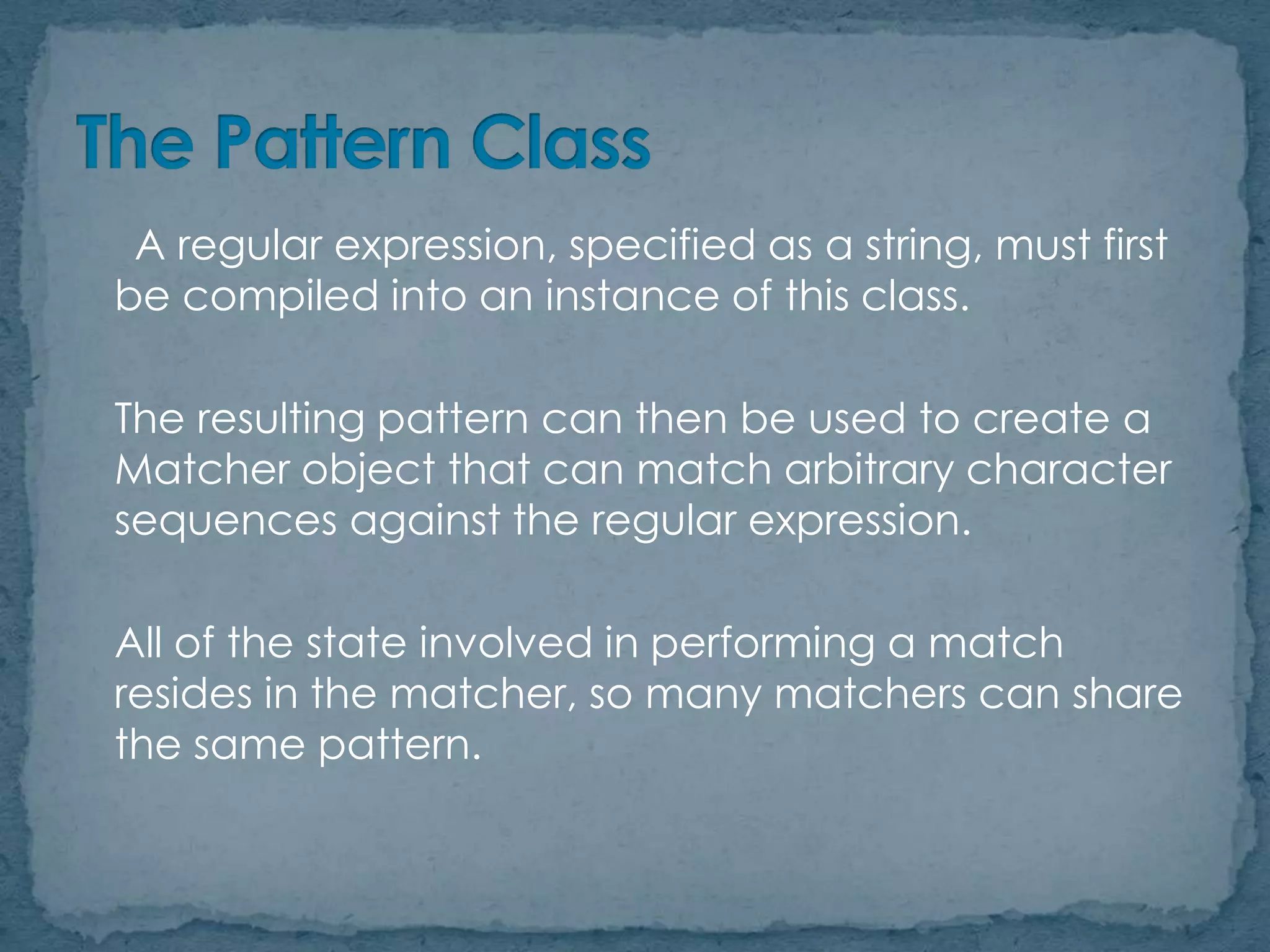 Regular Expressions in Java | PPTX