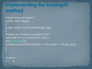 Regular Expressions in Java | PPTX