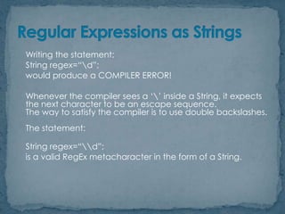 Regular Expressions in Java | PPTX