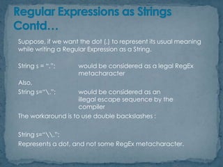 Regular Expressions in Java | PPTX