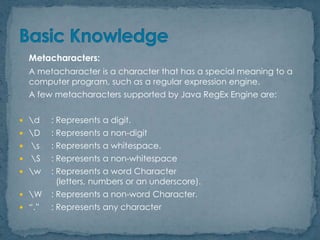 Regular Expressions in Java | PPTX