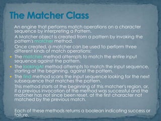 Regular Expressions in Java | PPTX
