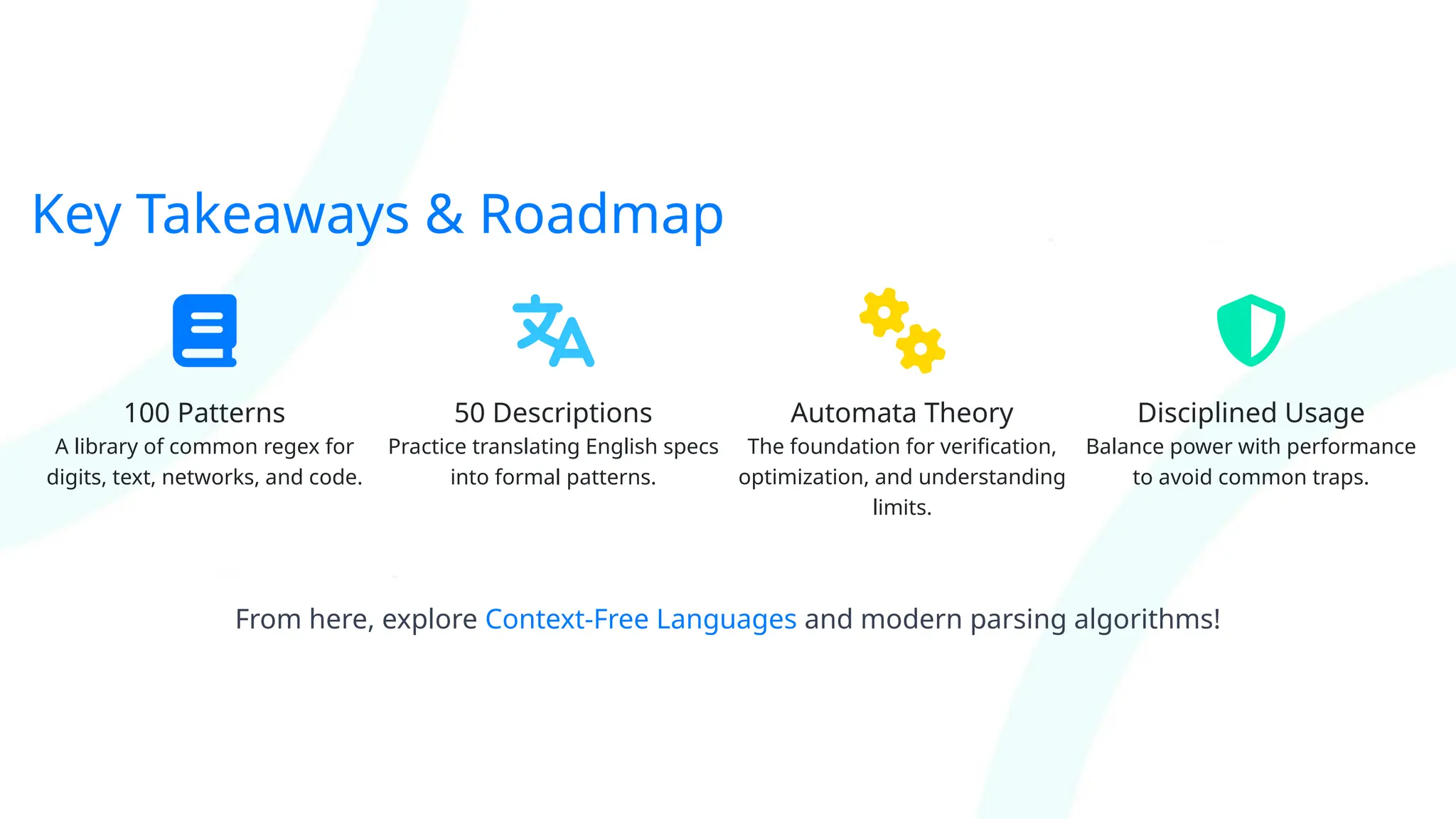 Master 100 Regex Patterns & Automata Theory in One Compact Slide Deck | PPTX