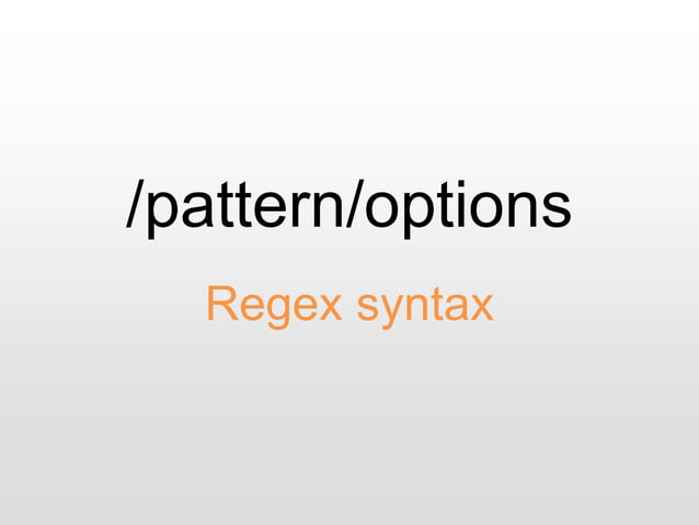 Regular Expression (Regex) Fundamentals | PPTX