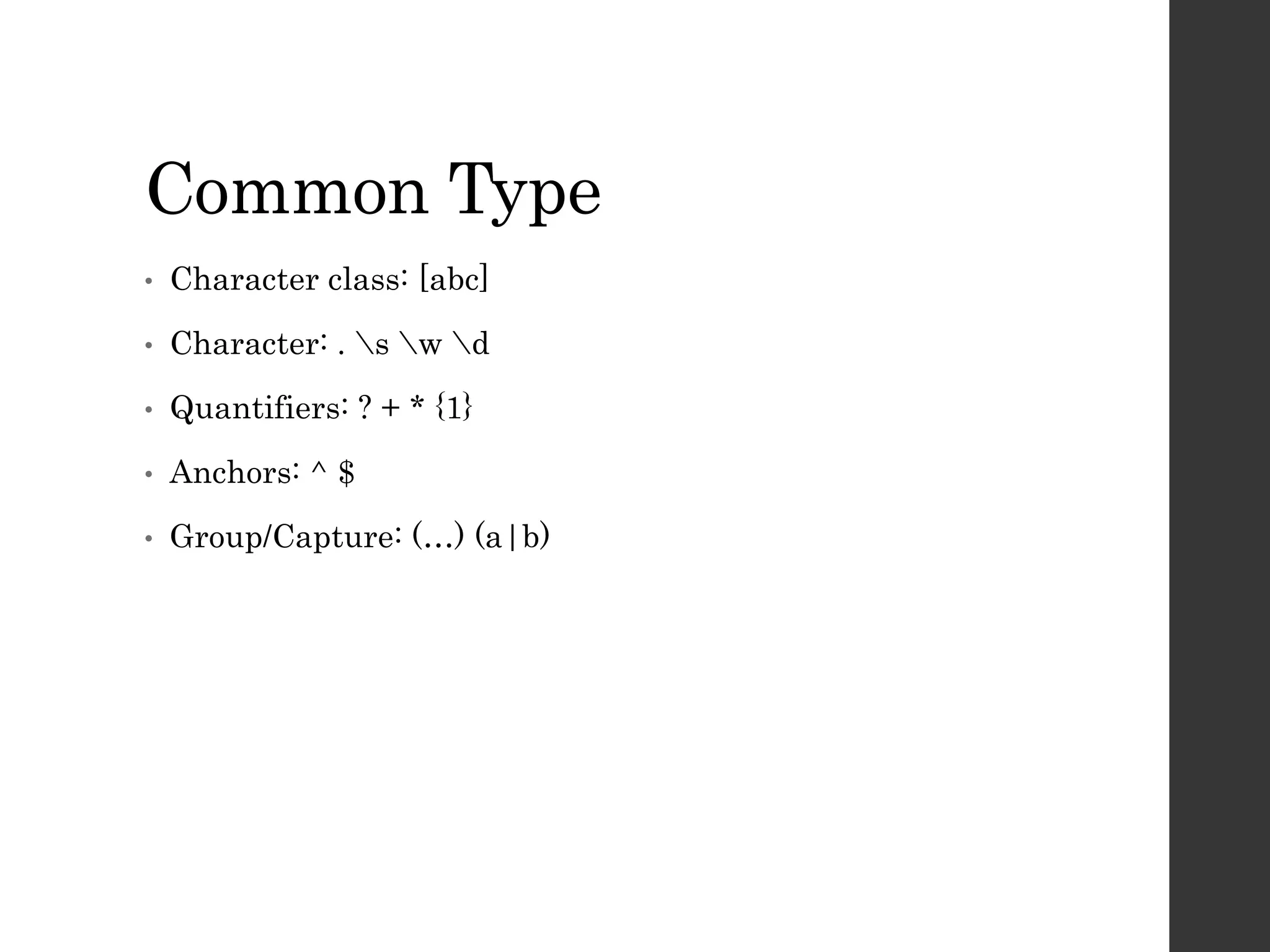 Regex intro | PPT Regex intro | PPT