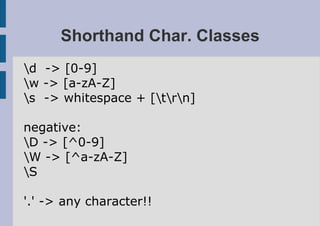 Regex Presentation | PPT